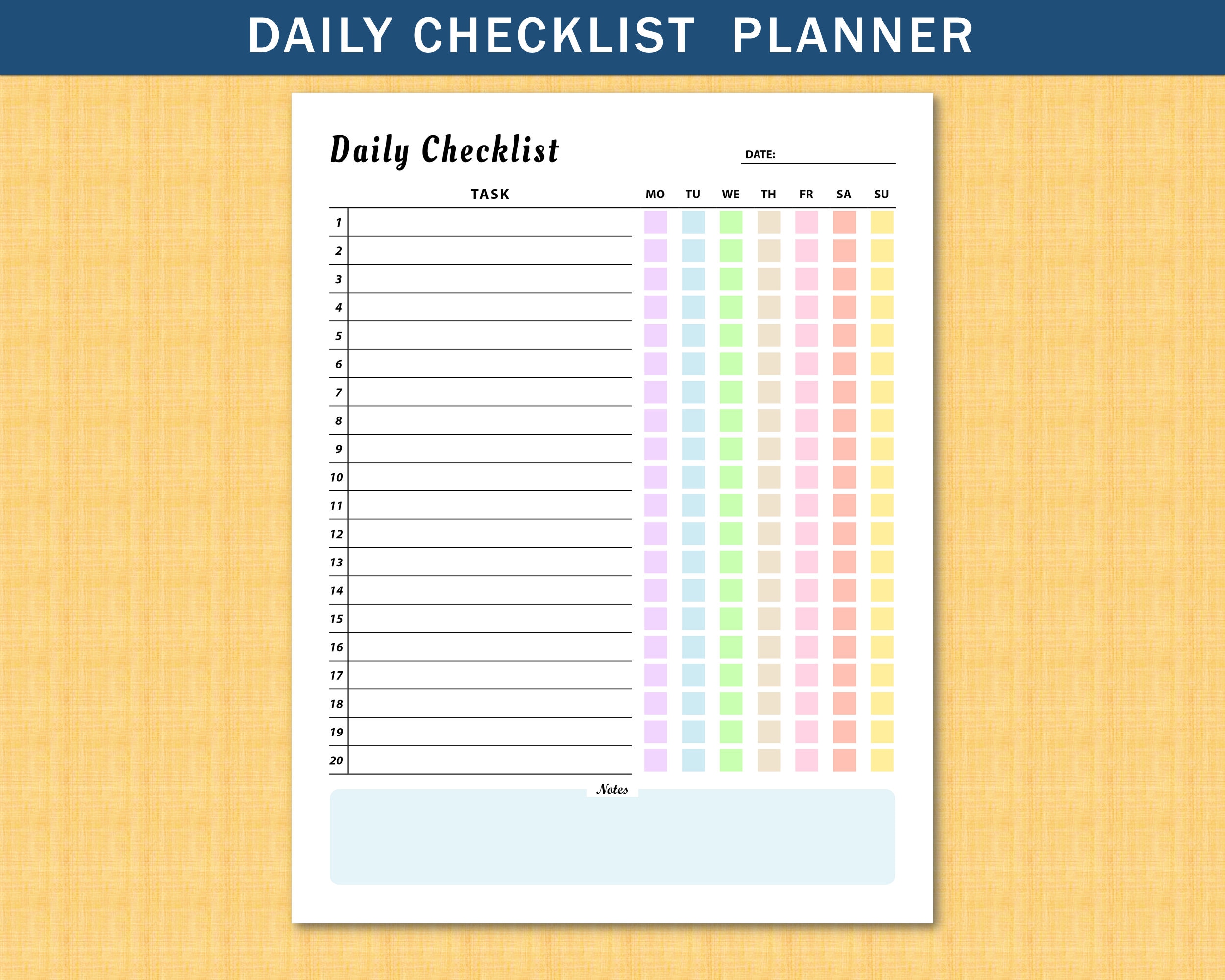 Editable Daily Checklist & Routine Habit Tracker Behavior Chart and ...