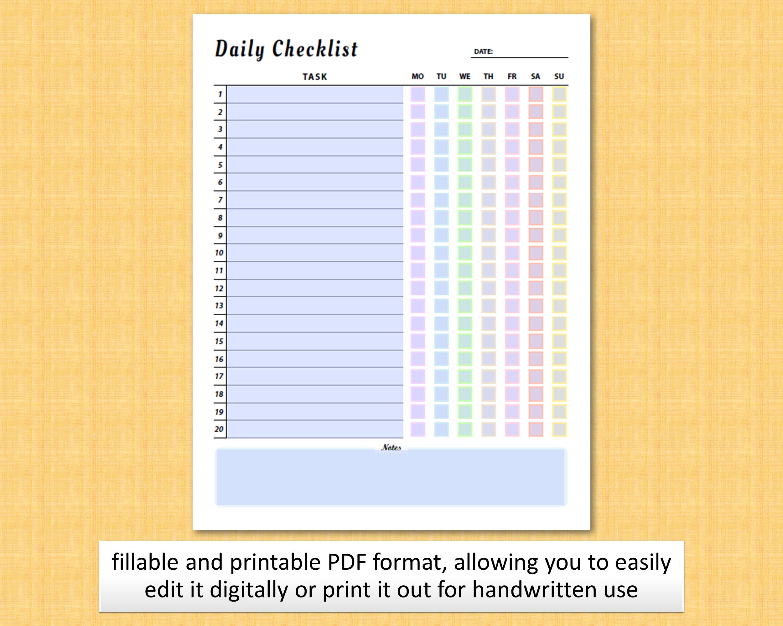 Editable Daily Checklist & Routine Habit Tracker Behavior Chart and ...
