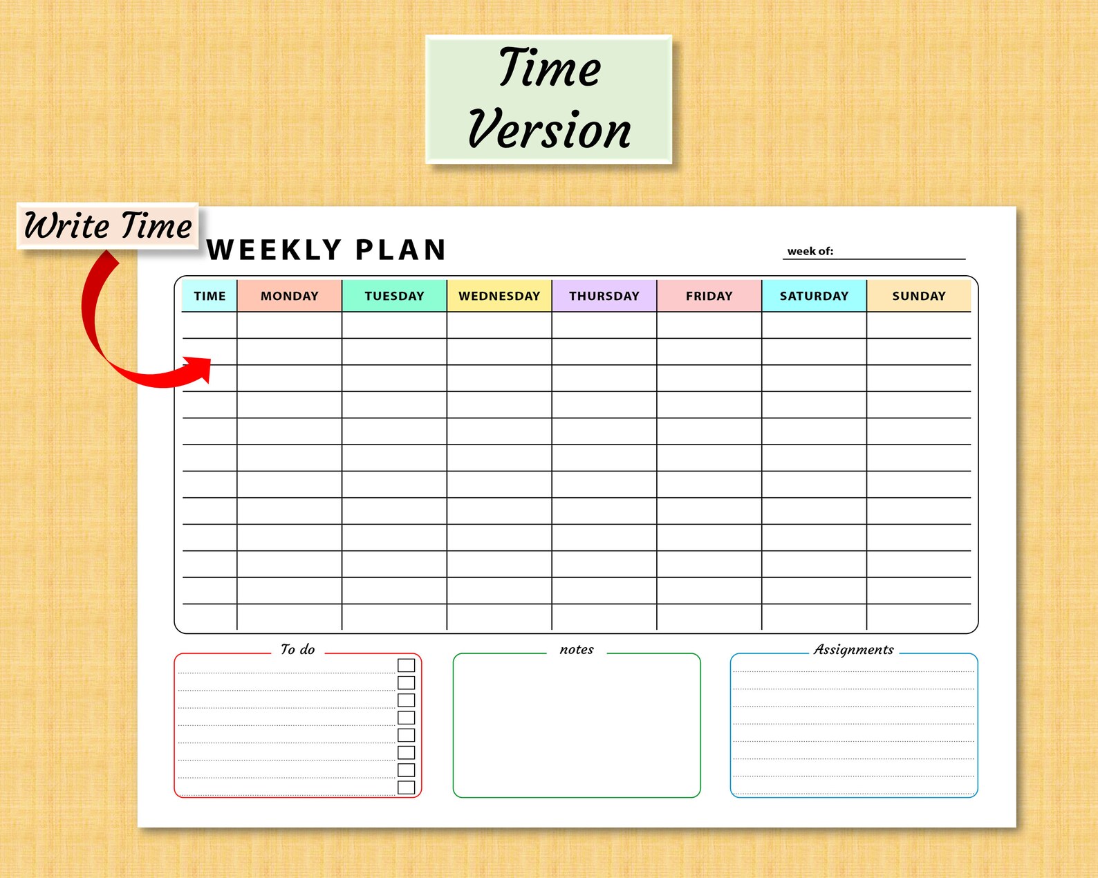 Homeschool Weekly Schedule Template | Editable Study Planner | Homework ...