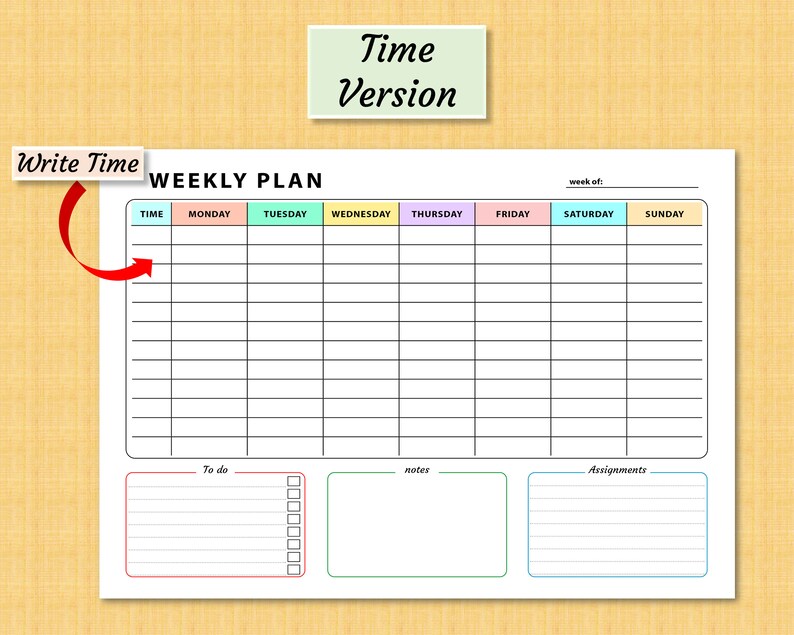 Homeschool Weekly Schedule Template | Editable Study Planner | Homework ...