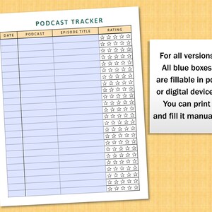 Editable Podcast Planner & Tracker Printable Template Perfect Podcast ...