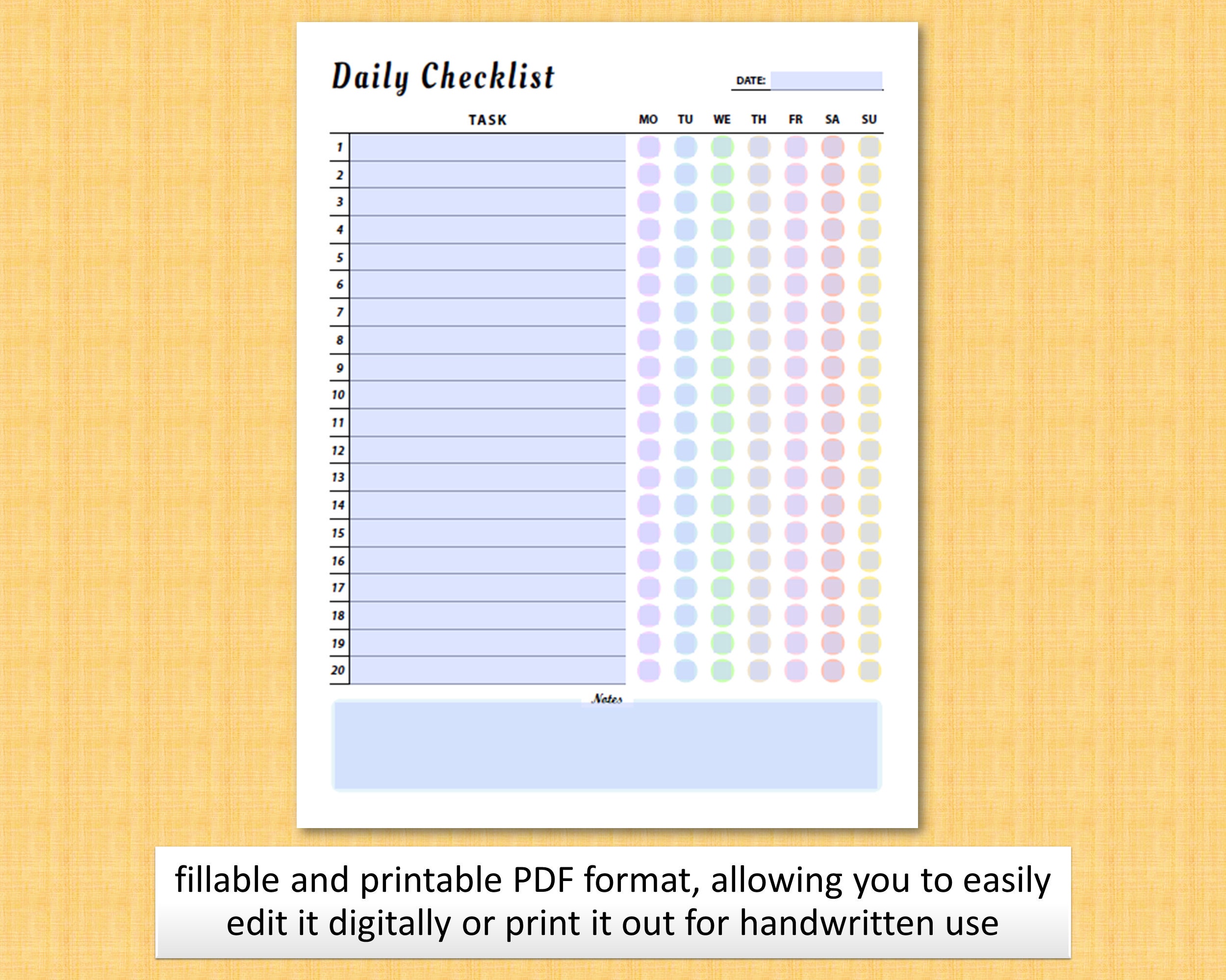 Editable Daily Checklist & Routine Habit Tracker Behavior Chart and ...