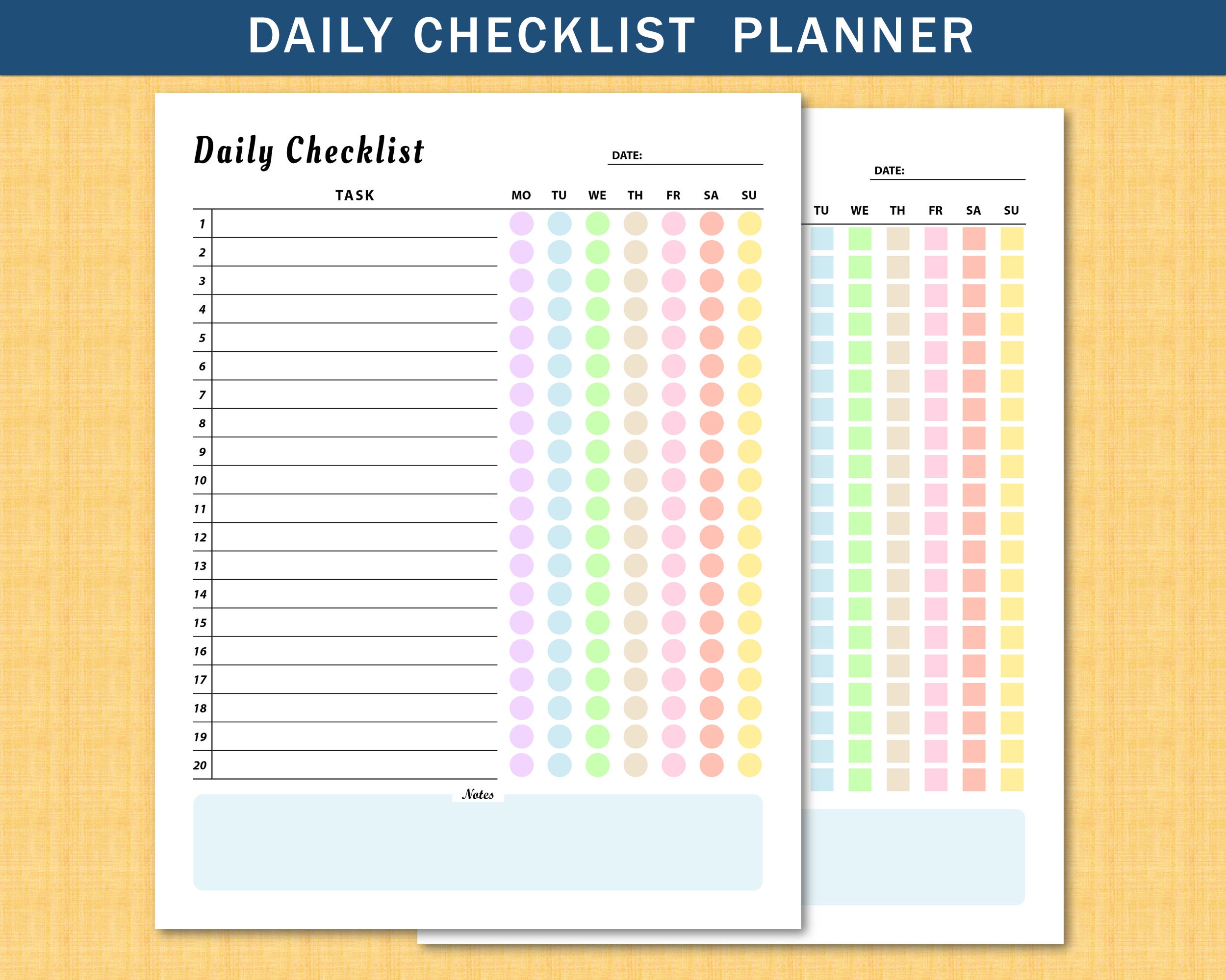 Editable Daily Checklist & Routine Habit Tracker Behavior Chart and ...