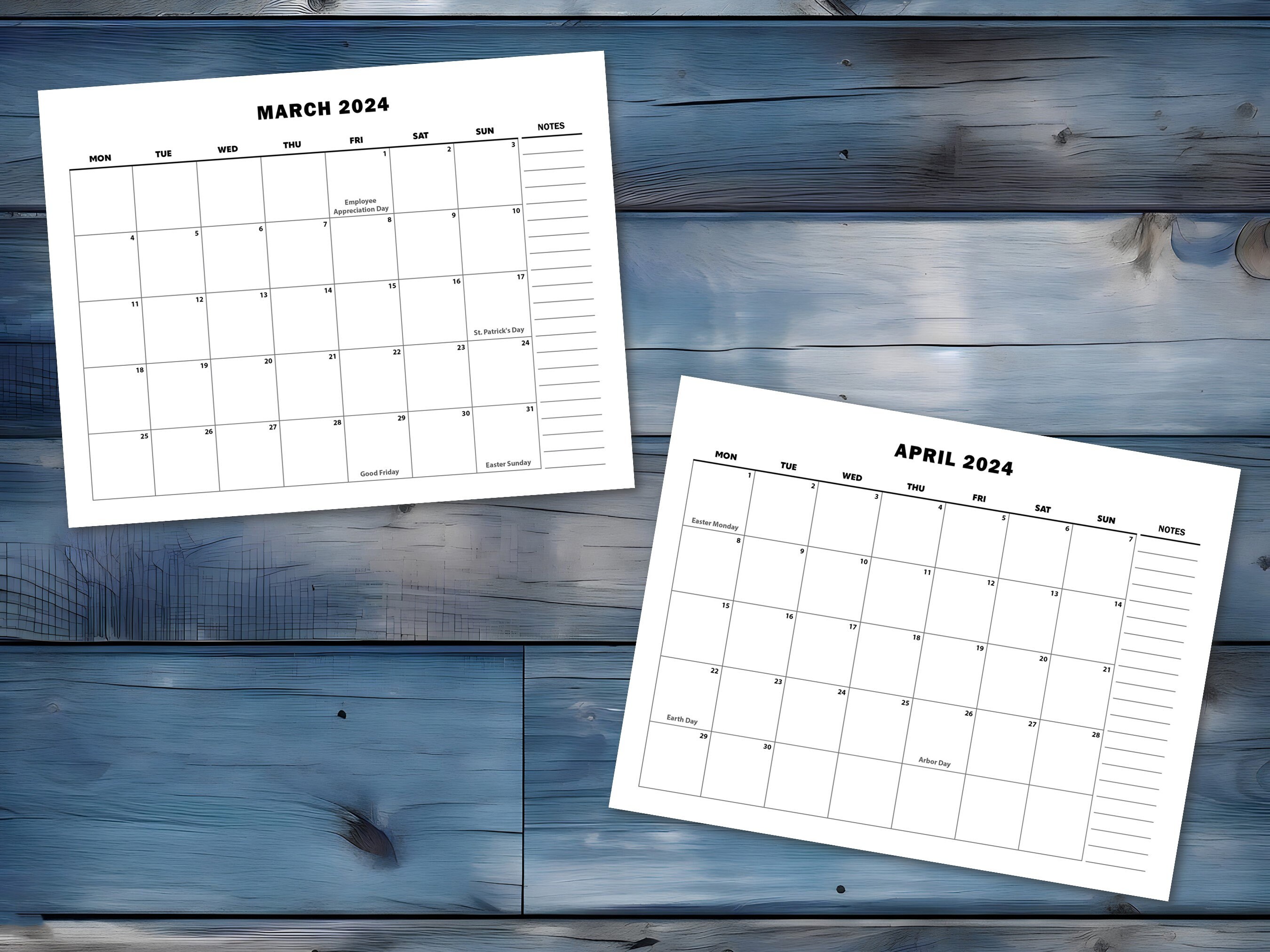 2024 Monthly Planner With Holiday Calendar Editable Digital Calendar ...