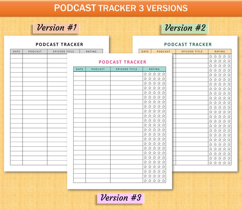 Editable Podcast Planner & Tracker Printable Template Perfect Podcast ...