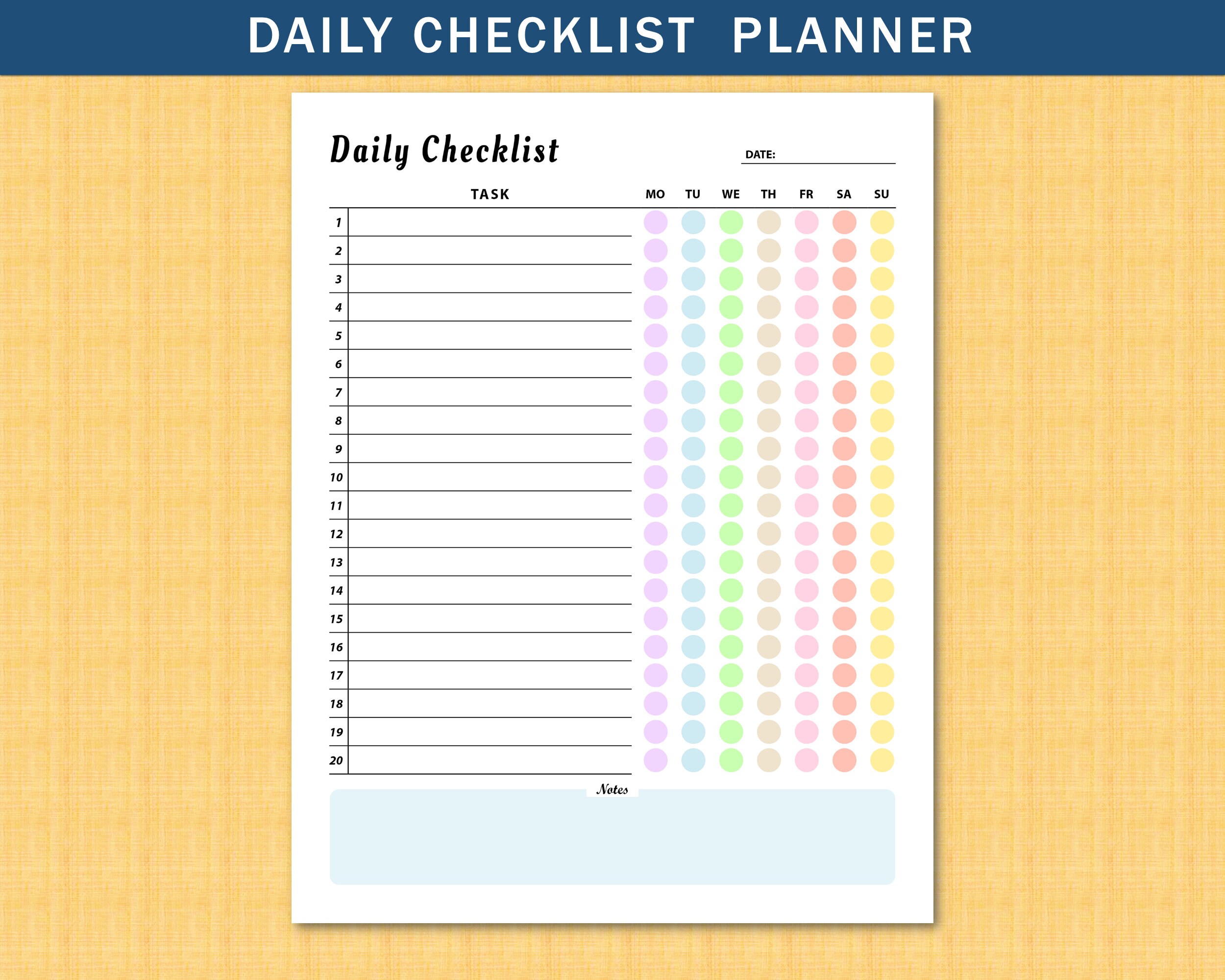 Editable Daily Checklist & Routine Habit Tracker Behavior Chart and ...