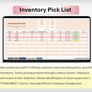 Inventory Tracker Spreadsheet Excel & Google Sheets, Warehouse, Small ...