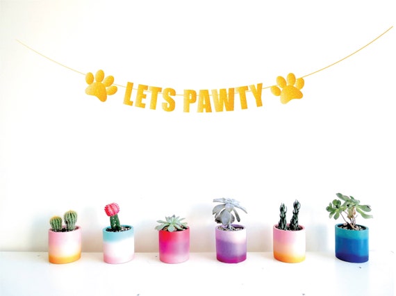 Lets Pawty Banner | Etsy