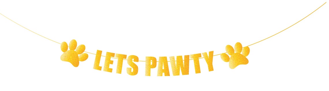 Lets Pawty Banner - Etsy