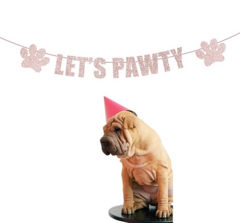 Lets Pawty Banner - Etsy
