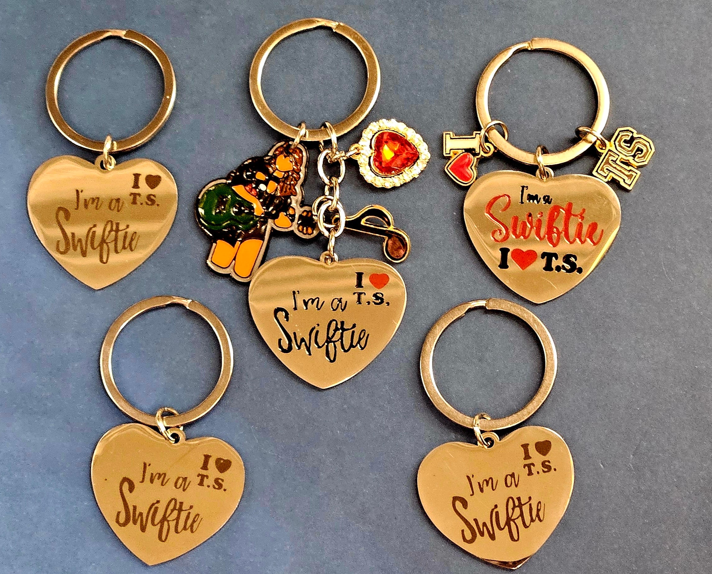 Taylor Swift Keychains Bundle of 5 Great for Swiftie Gifts - Etsy