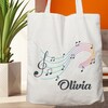 Music Tote Bag, Personalized Tote Bag, Musician Gift, Piano Book Tote ...