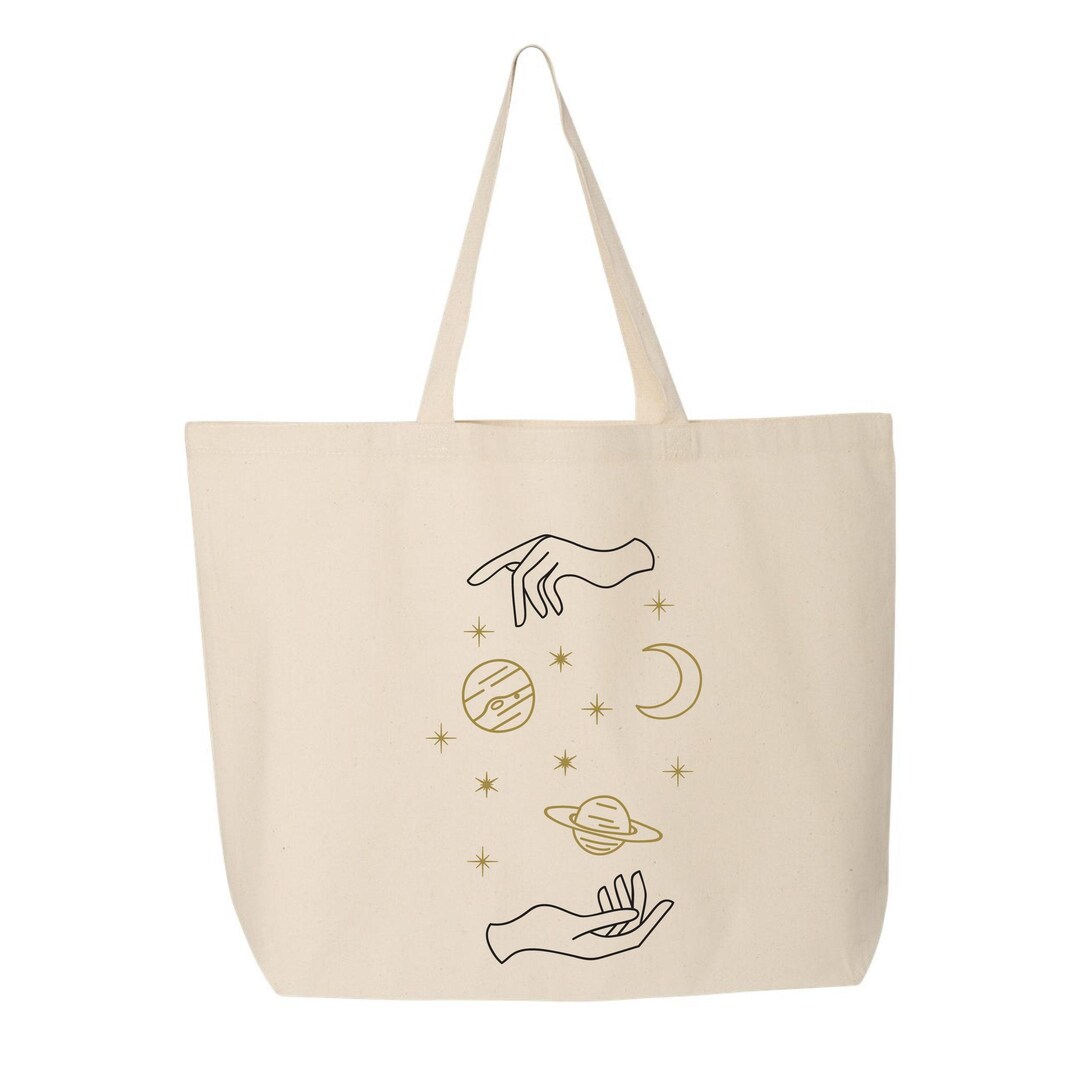 Space Galaxy Cotton Tote Bag: Celestial Design - Etsy