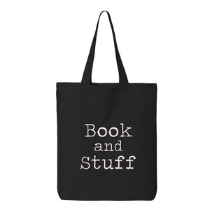 Books and Stuff Tote Bag Book Lover Book Bag Gift for Her - Etsy