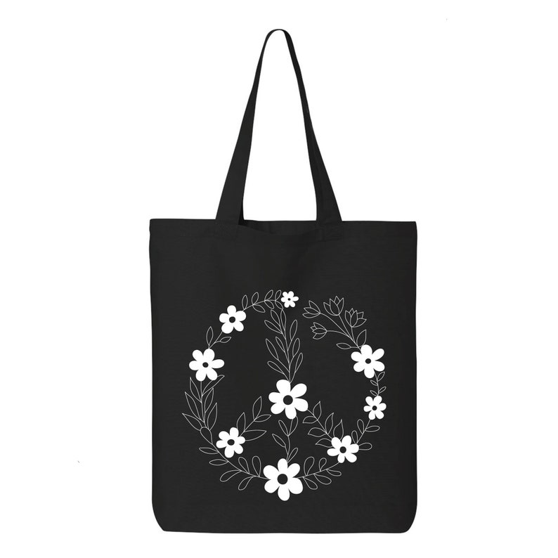 Peace Sign Tote Bag Grocery Bag Peace Bag Friendly Bag - Etsy