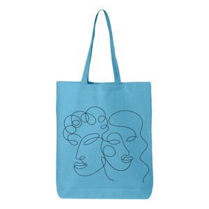 One Line Face Tote Bag Shoulder Bag One Line Drawing Tote - Etsy