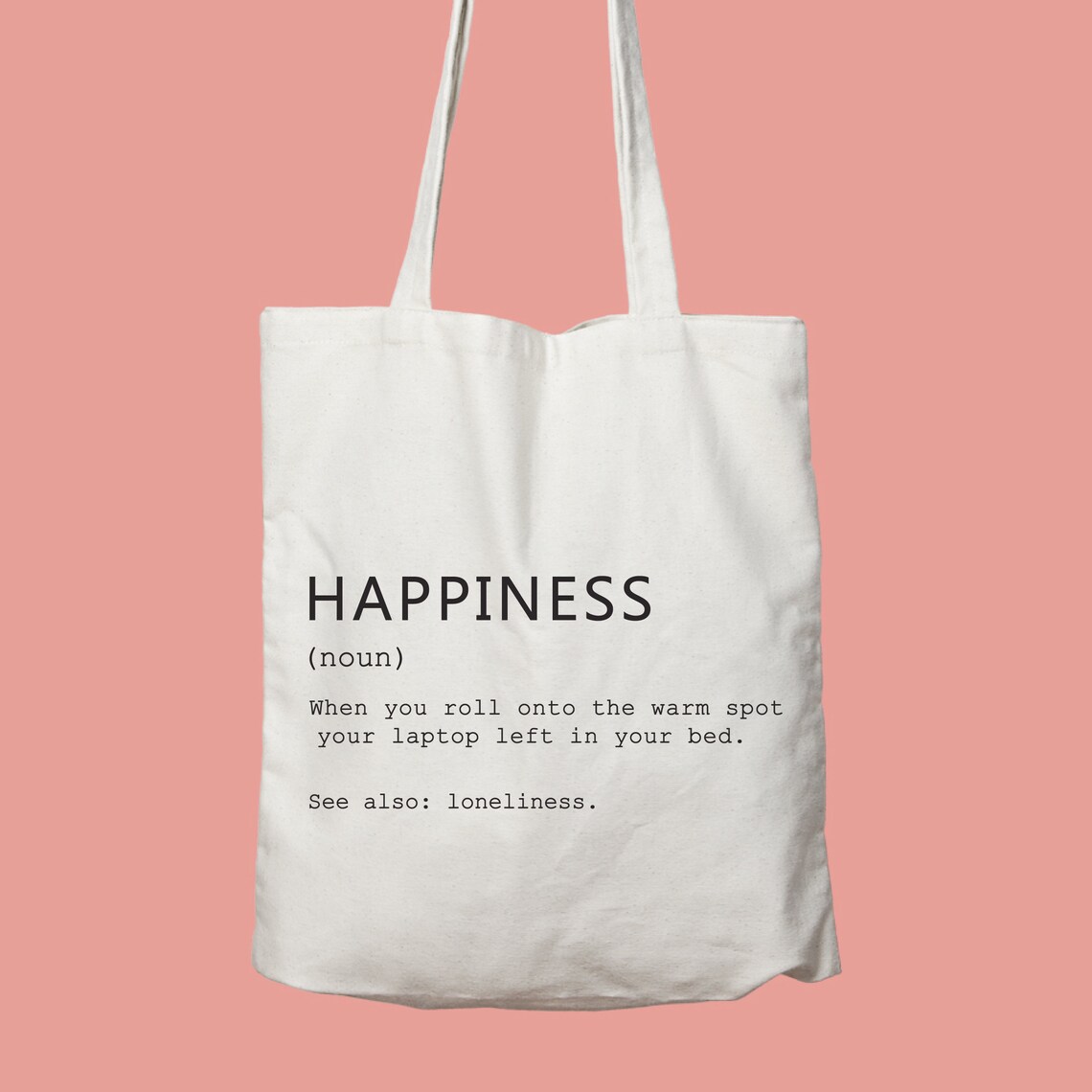 Happiness Tote Bag Friendly Bag Positive Bag Everyday Bag | Etsy