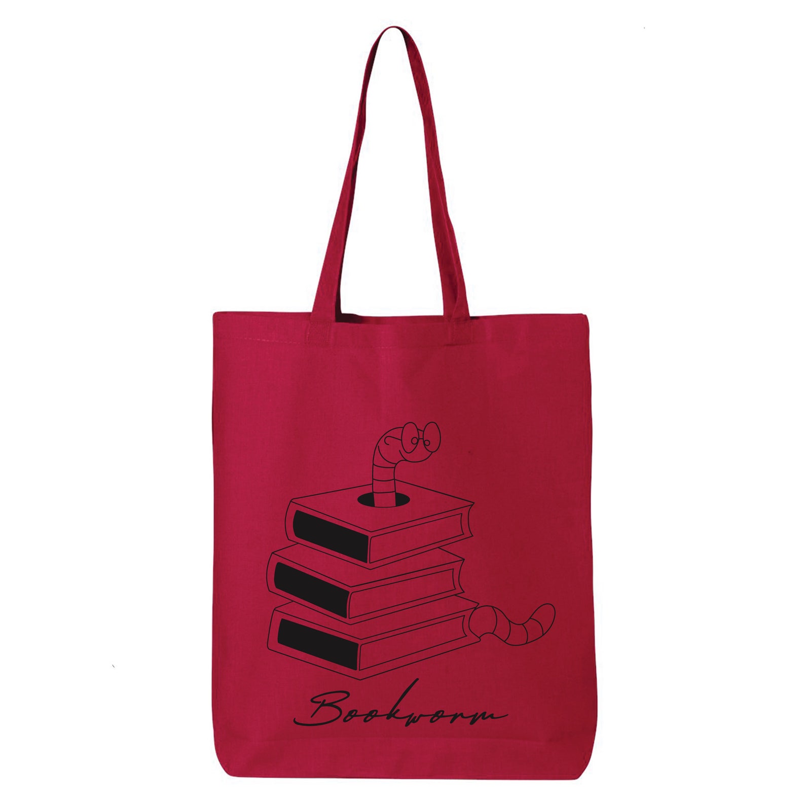 Bookworm Tote Bag Reading Bag Book Tote Library Bag | Etsy