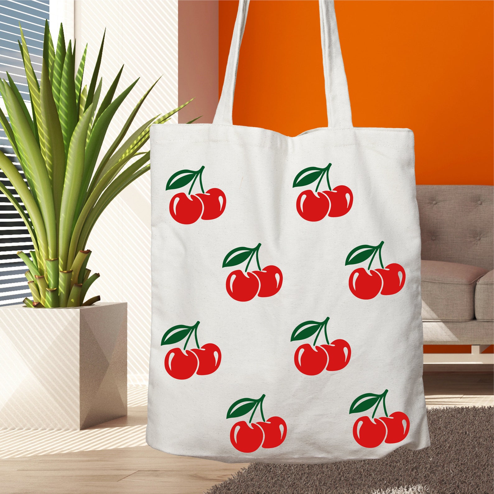 Cherry Tote Bag Eco-friendly Foodie Gift Canvas Tote Bag - Etsy