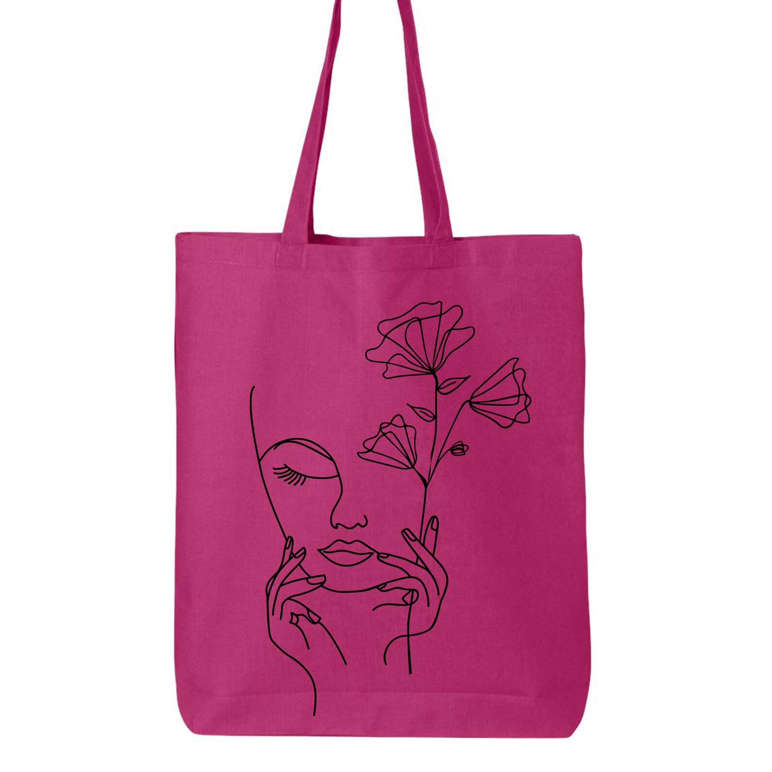 One Line Face Tote Bag Shoulder Bag One Line Drawing Tote | Etsy