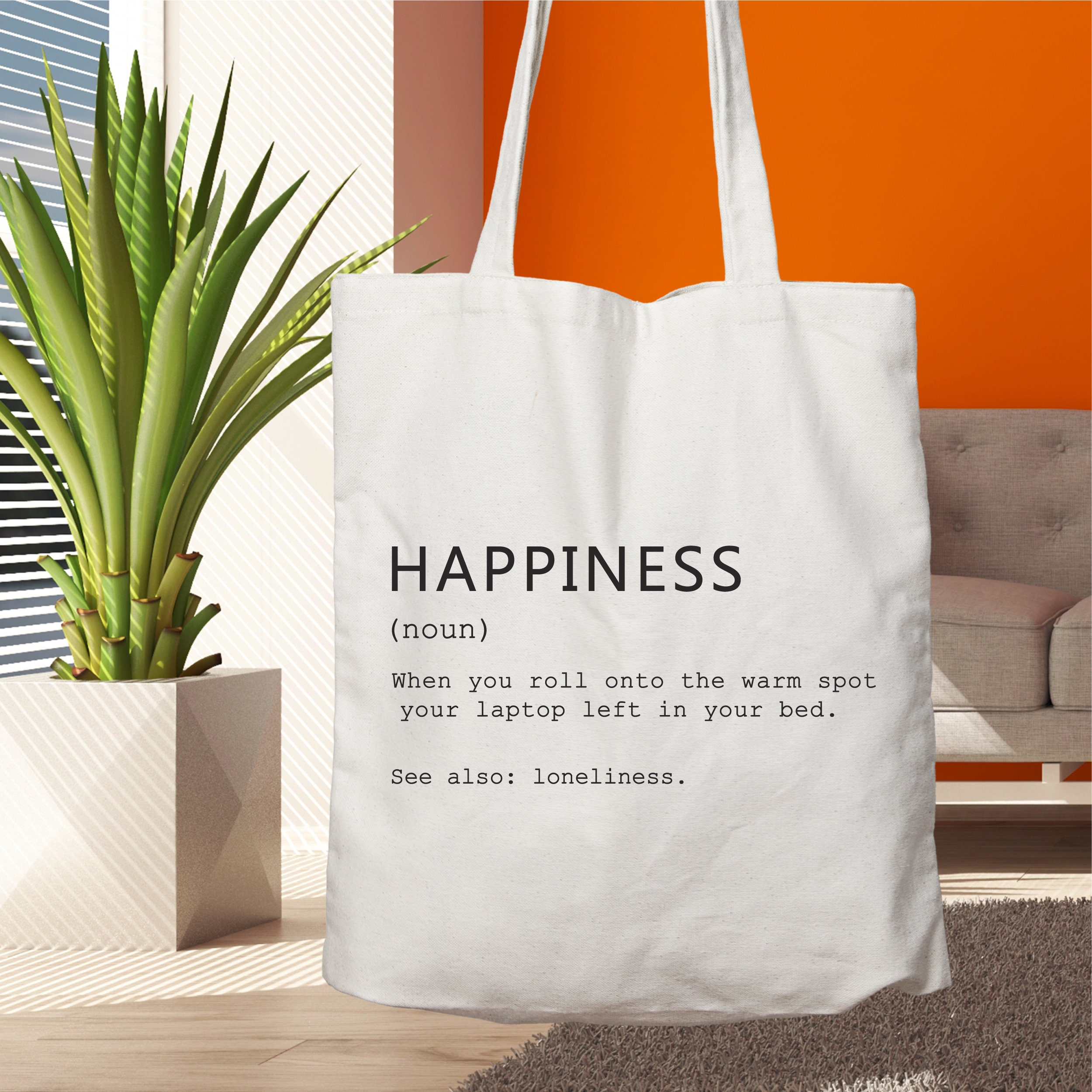 Happiness Tote Bag Friendly Bag Positive Bag Everyday Bag - Etsy
