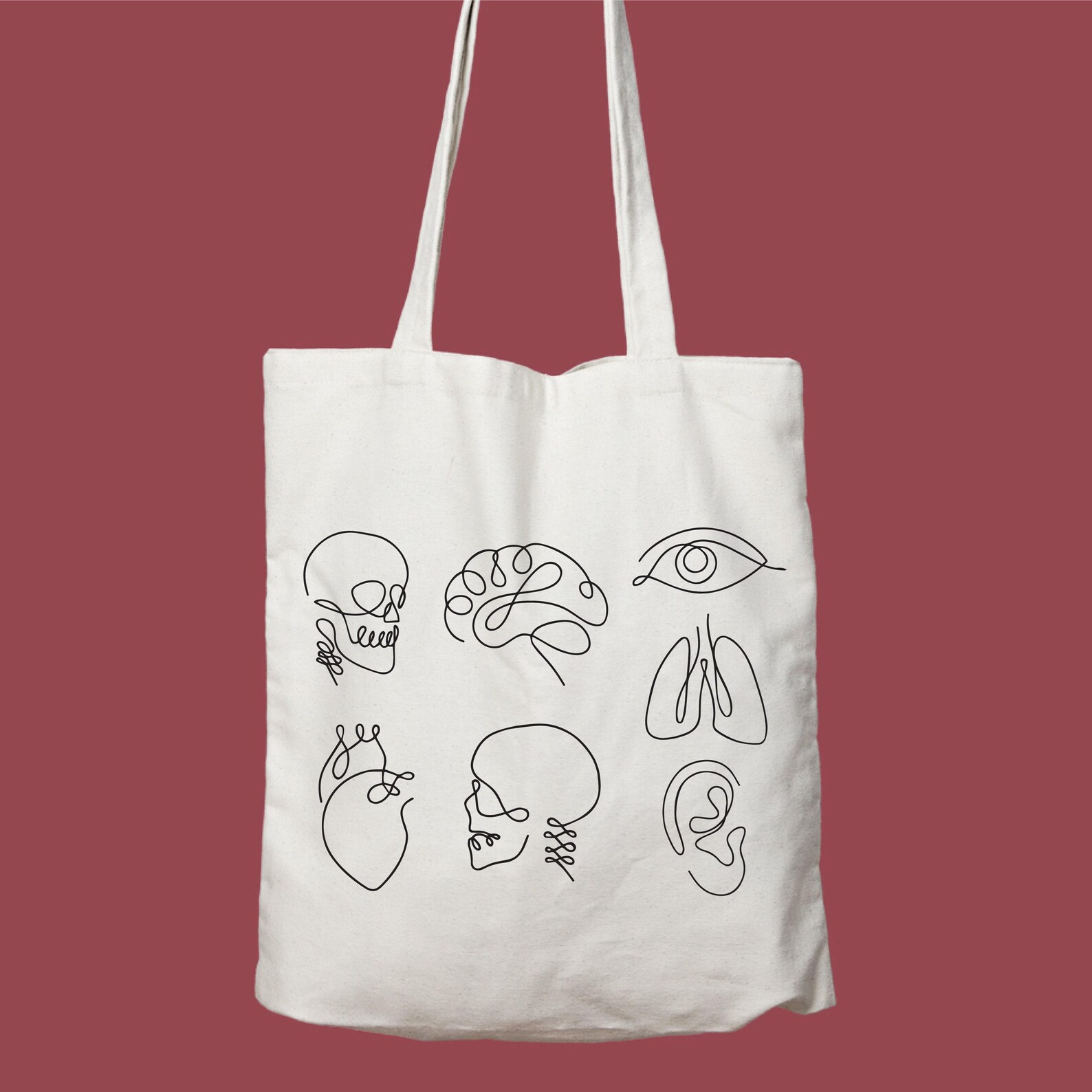 Human Anatomy Cotton Tote Bag: Medical Student Gift - Etsy