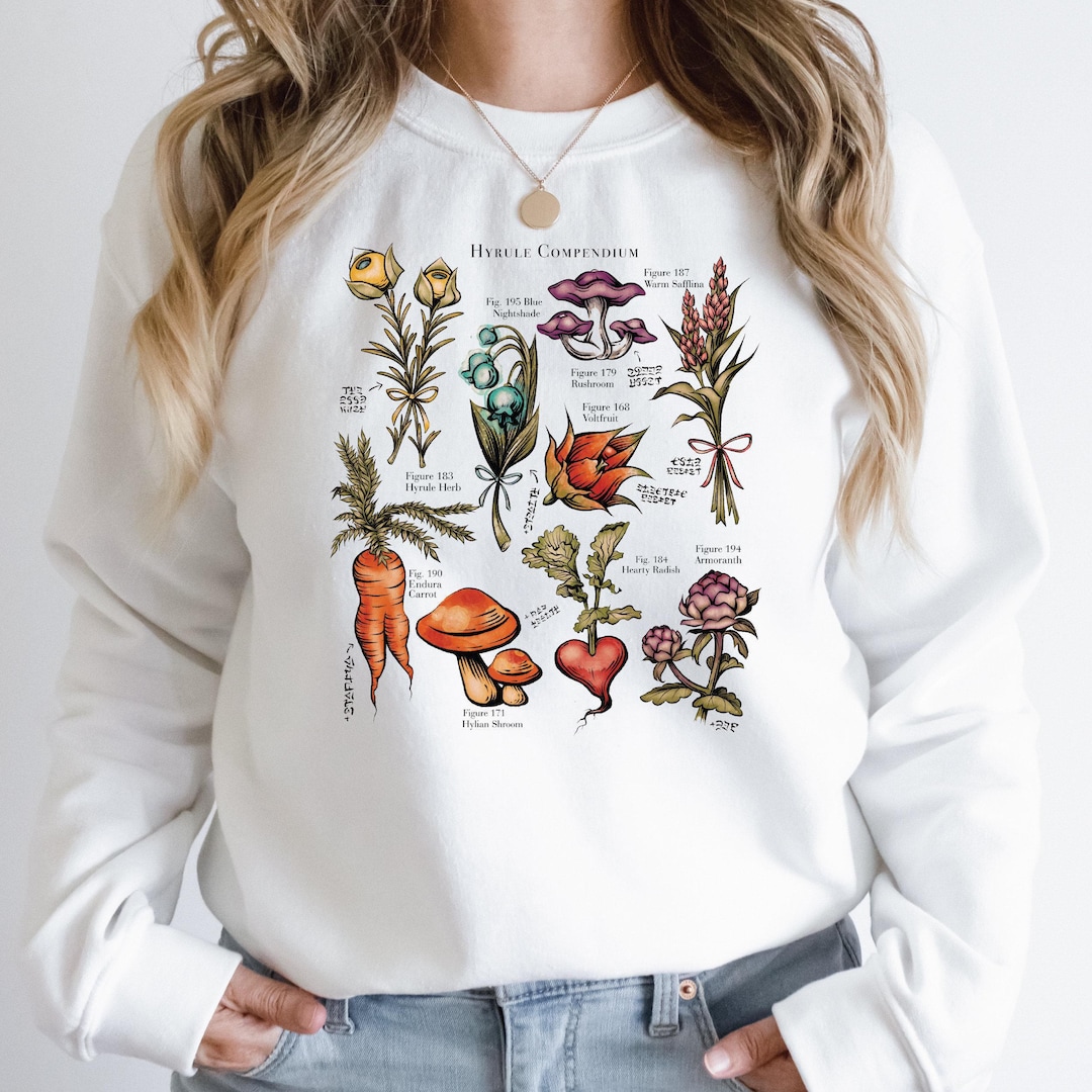 Hyrule Flora Shirt - Zelda Inspired Plant Tee - Vintage Style, Soft ...