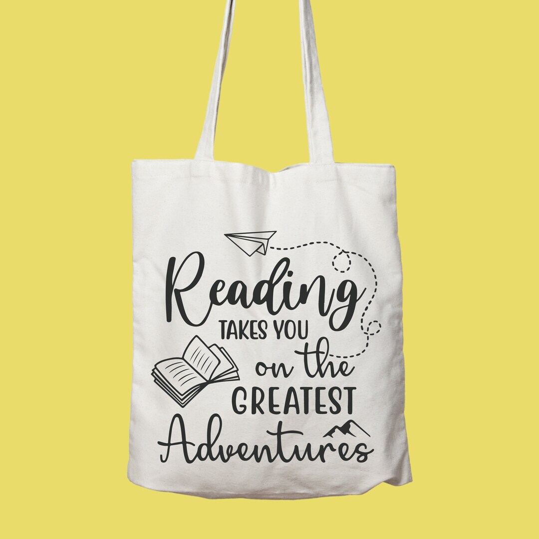 Reading Takes You on the Greatest Adventures Tote Bag Cotton - Etsy