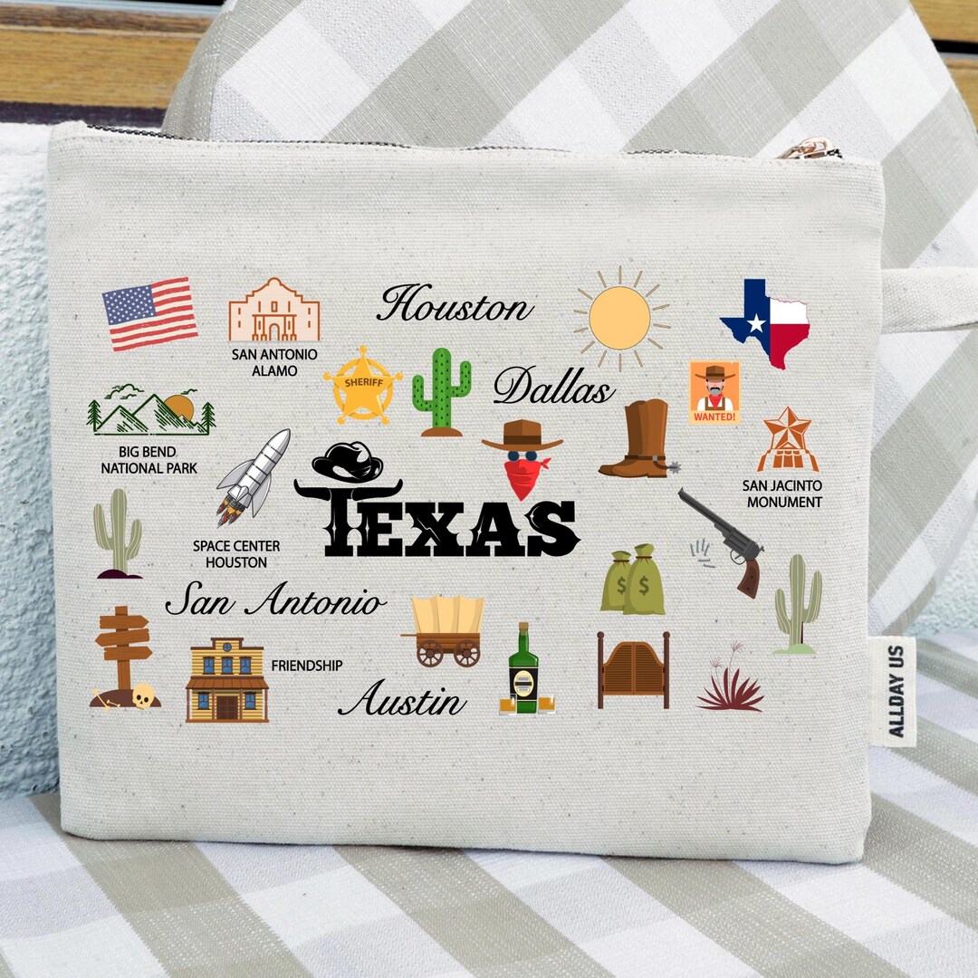 Texas Tote Bag - Western Rodeo Shoulder Tote - Lone Star Print, Durable ...