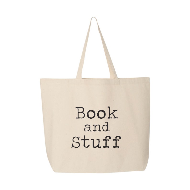 Books and Stuff Tote Bag Book Lover Book Bag Gift for Her - Etsy