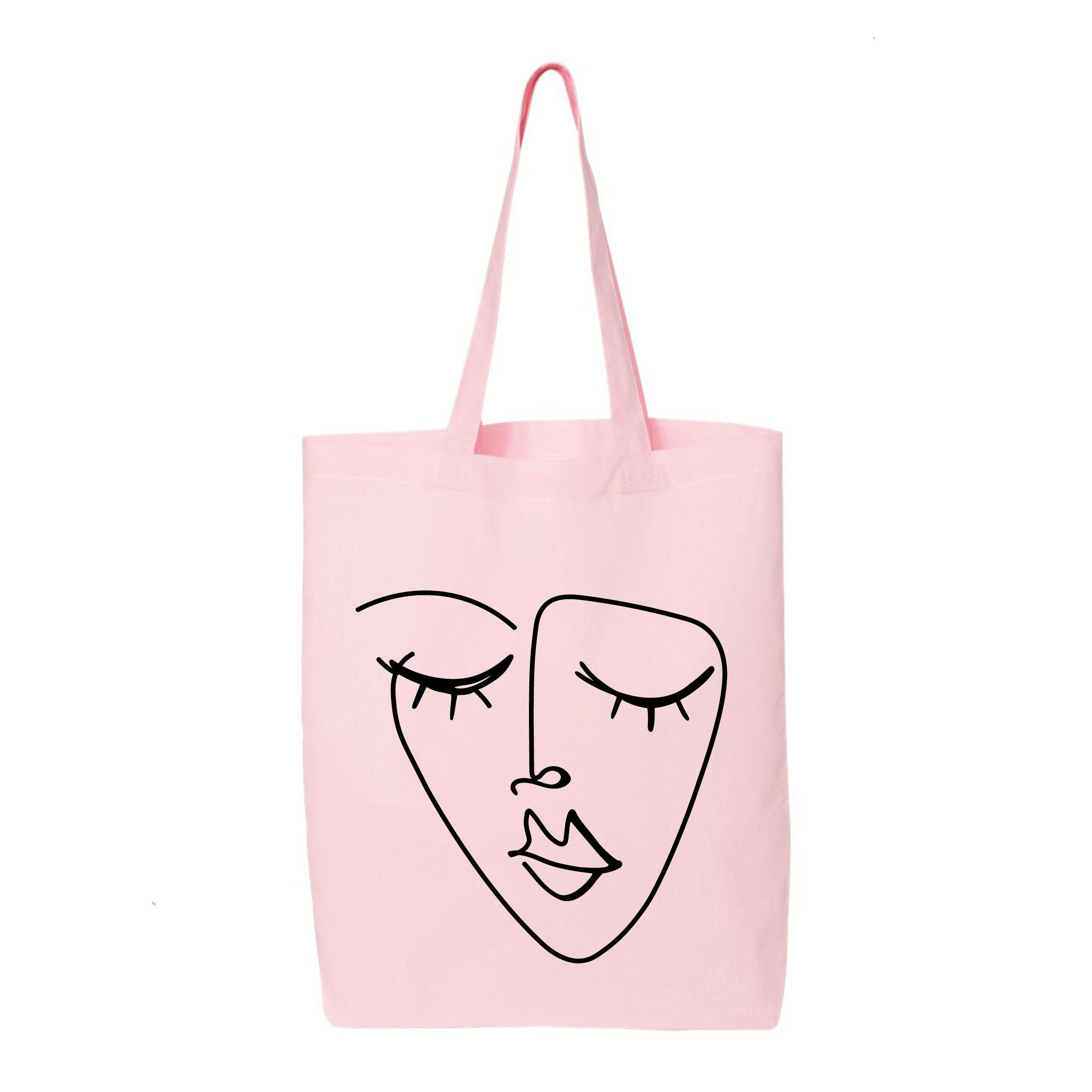 One Line Face Tote Bag Grocery Bag Shopping Bag Friendly | Etsy