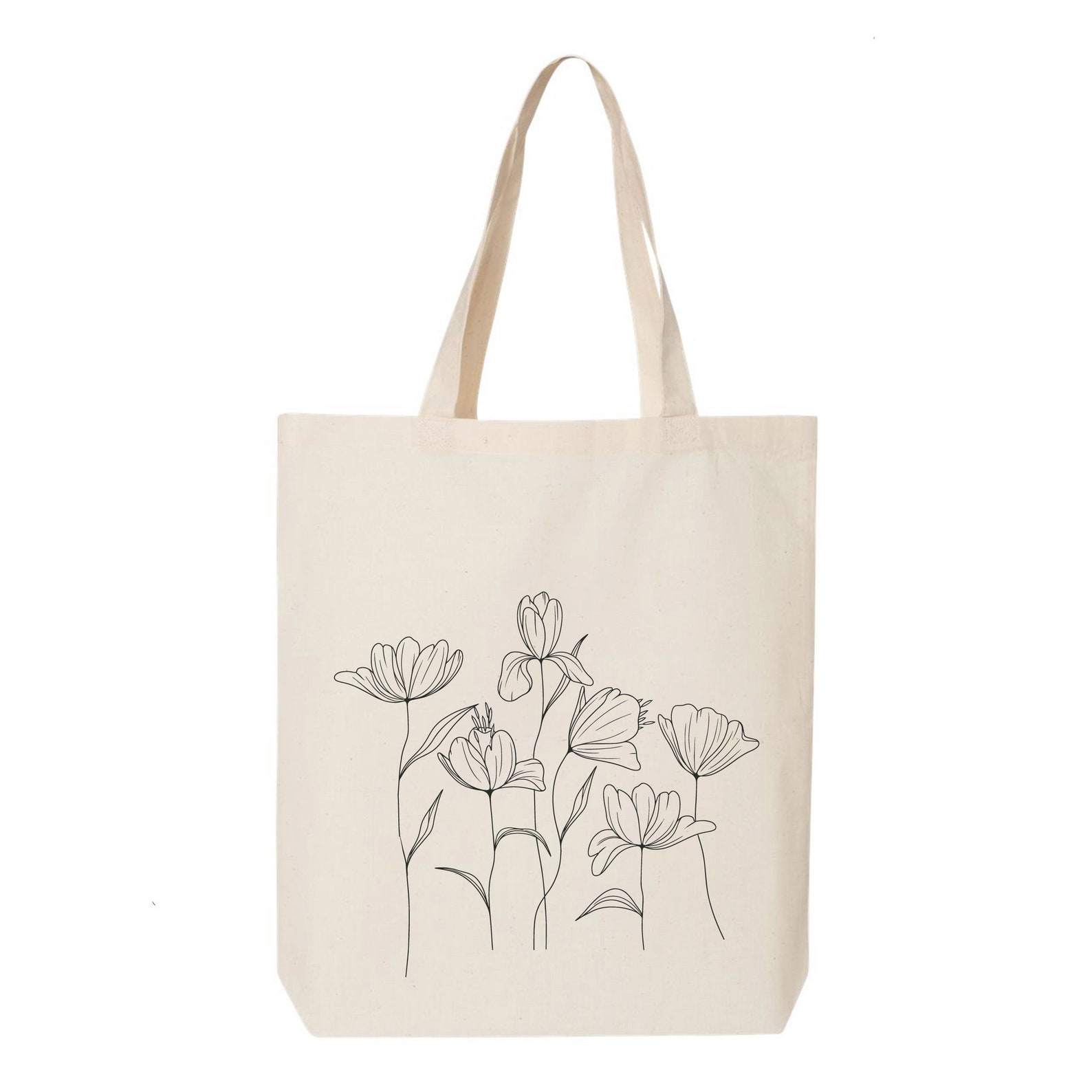 Poppy Flowers Tote Bag Shopping Bag Floral Poppy Book Bag - Etsy
