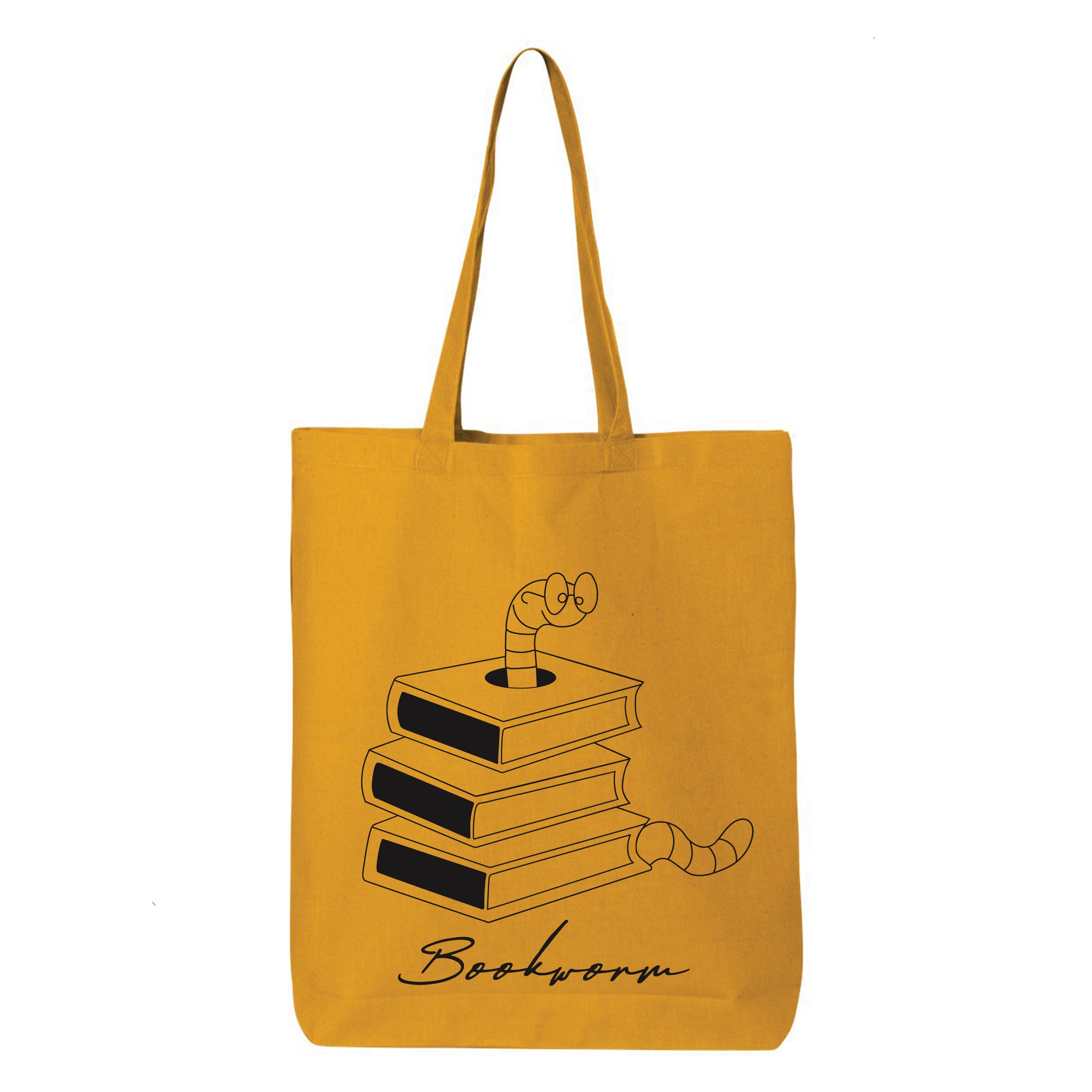 Bookworm Tote Bag Reading Bag Book Tote Library Bag | Etsy