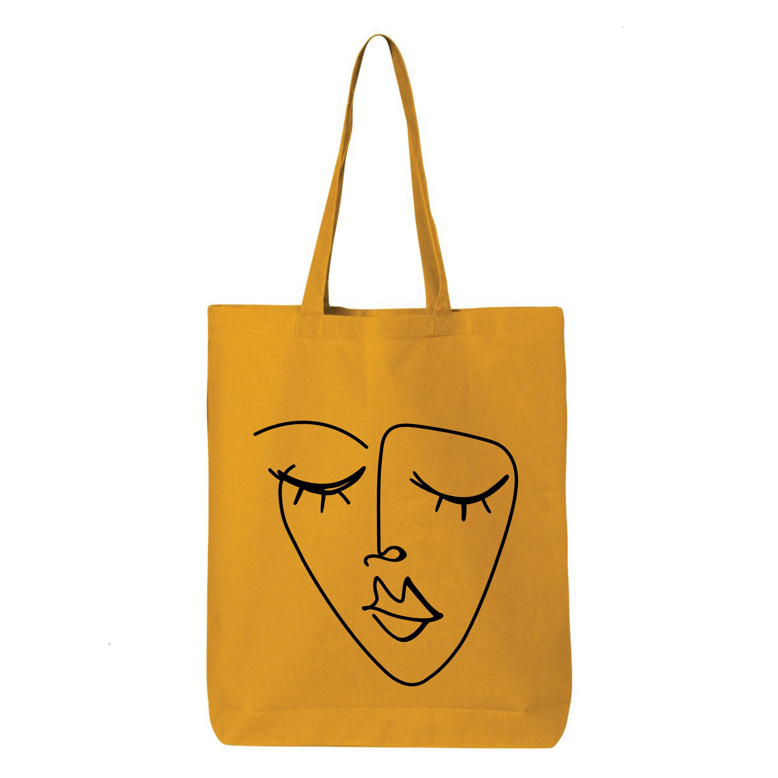 One Line Face Tote Bag Grocery Bag Shopping Bag Friendly | Etsy