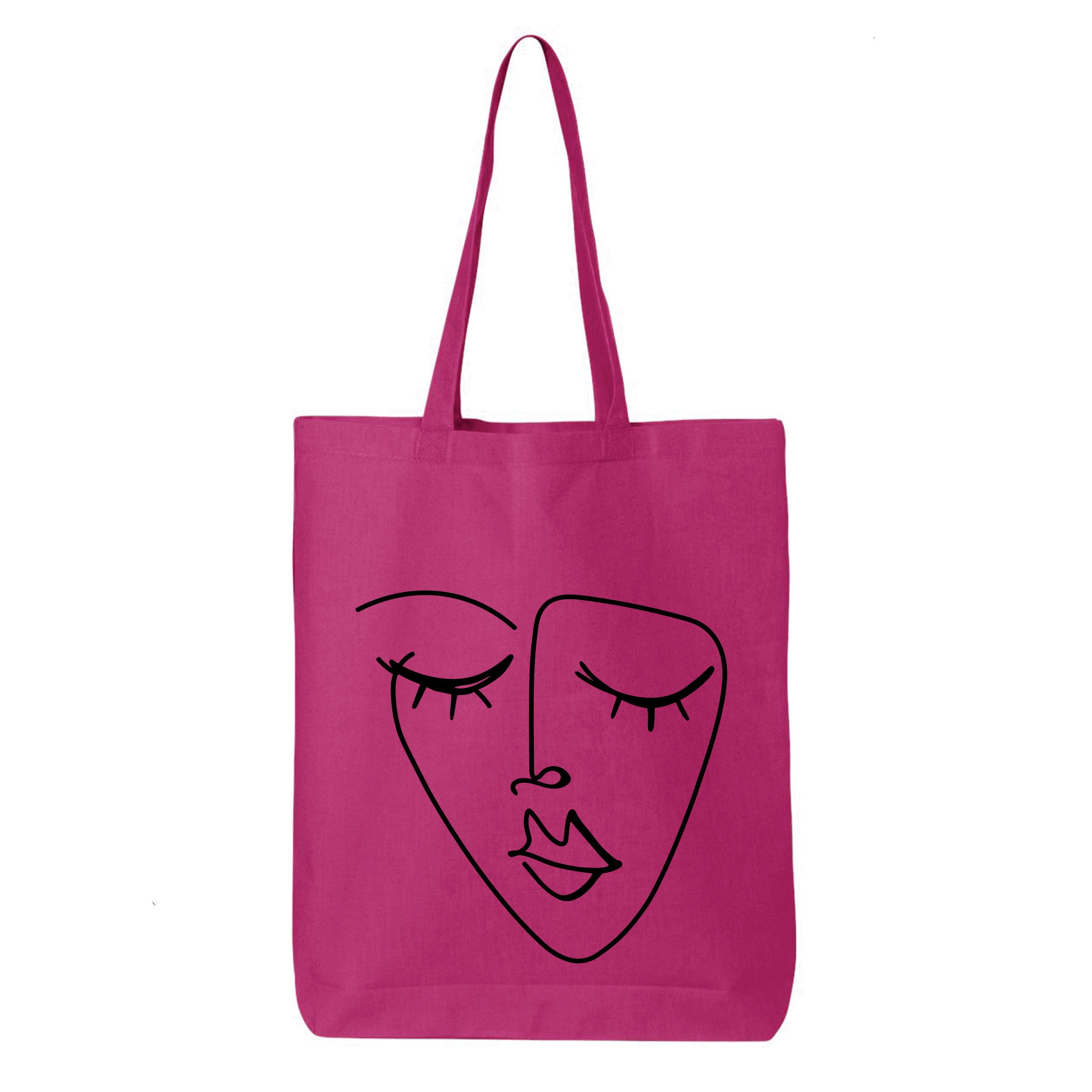 One Line Face Tote Bag Grocery Bag Shopping Bag Friendly | Etsy