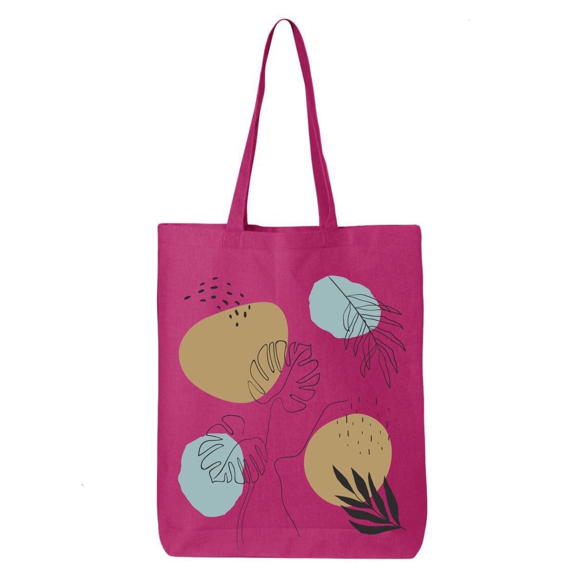 Minimal Art Tote Bag One Line Drawing Abstract Flowers | Etsy