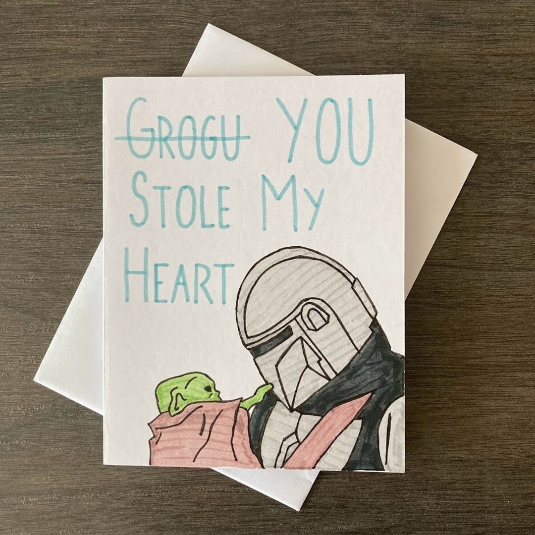 Grogu Valentine's Card Grogu Stole My Heart - Etsy