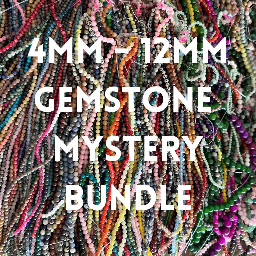 4mm - 12mm Natural Gemstone Mystery Bundle - Full Strands! - Etsy