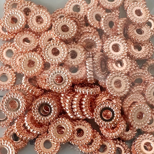 Rose Gold Spacer Beads - Etsy