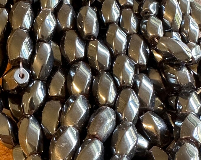 8mm Magnetic Hematite Twist Flame Bead Strands - 6 Facets - Etsy