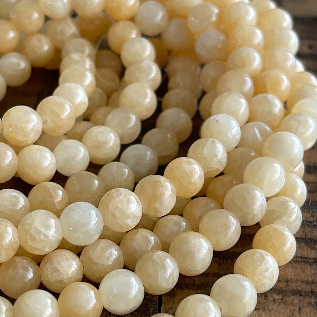 Lemon Yellow Jade Bead Strand - 6mm - 8mm - Etsy