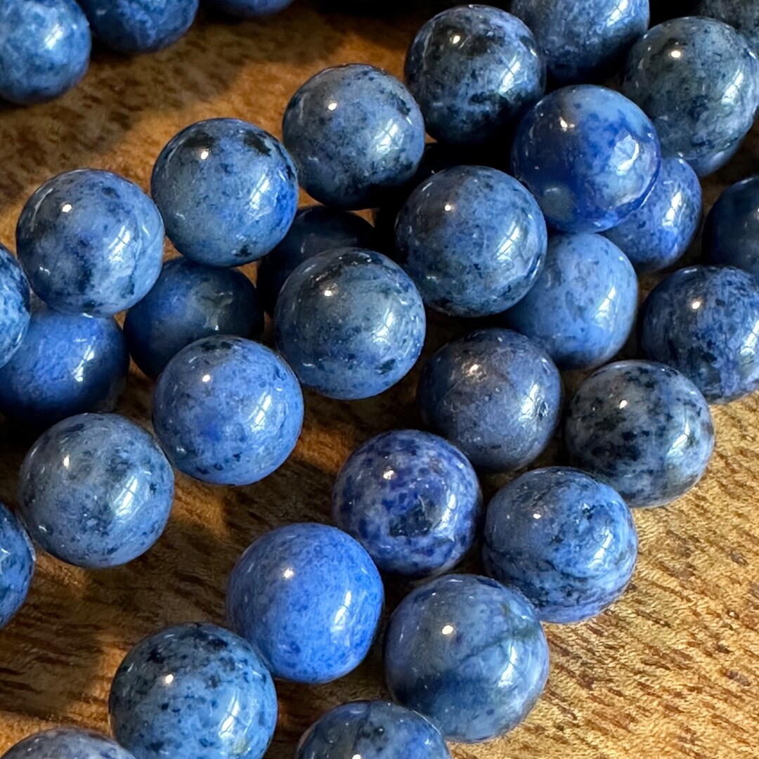 8mm Grade AA Blue Dumortierite Quartz Bead Strands - Etsy