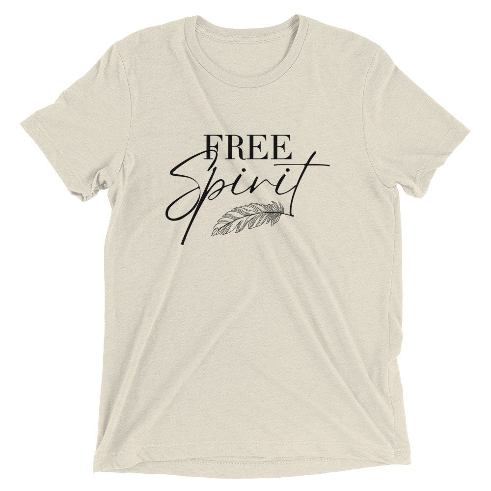 Free Spirit T-shirt Free Spirit Shirt Feather Boho Tshirt Triblend ...