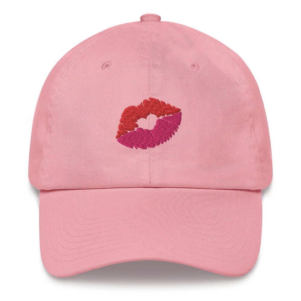 Kiss Lips Dad Hat Baseball Hat Embroidered Cap Ladies Hat Self Care - Etsy