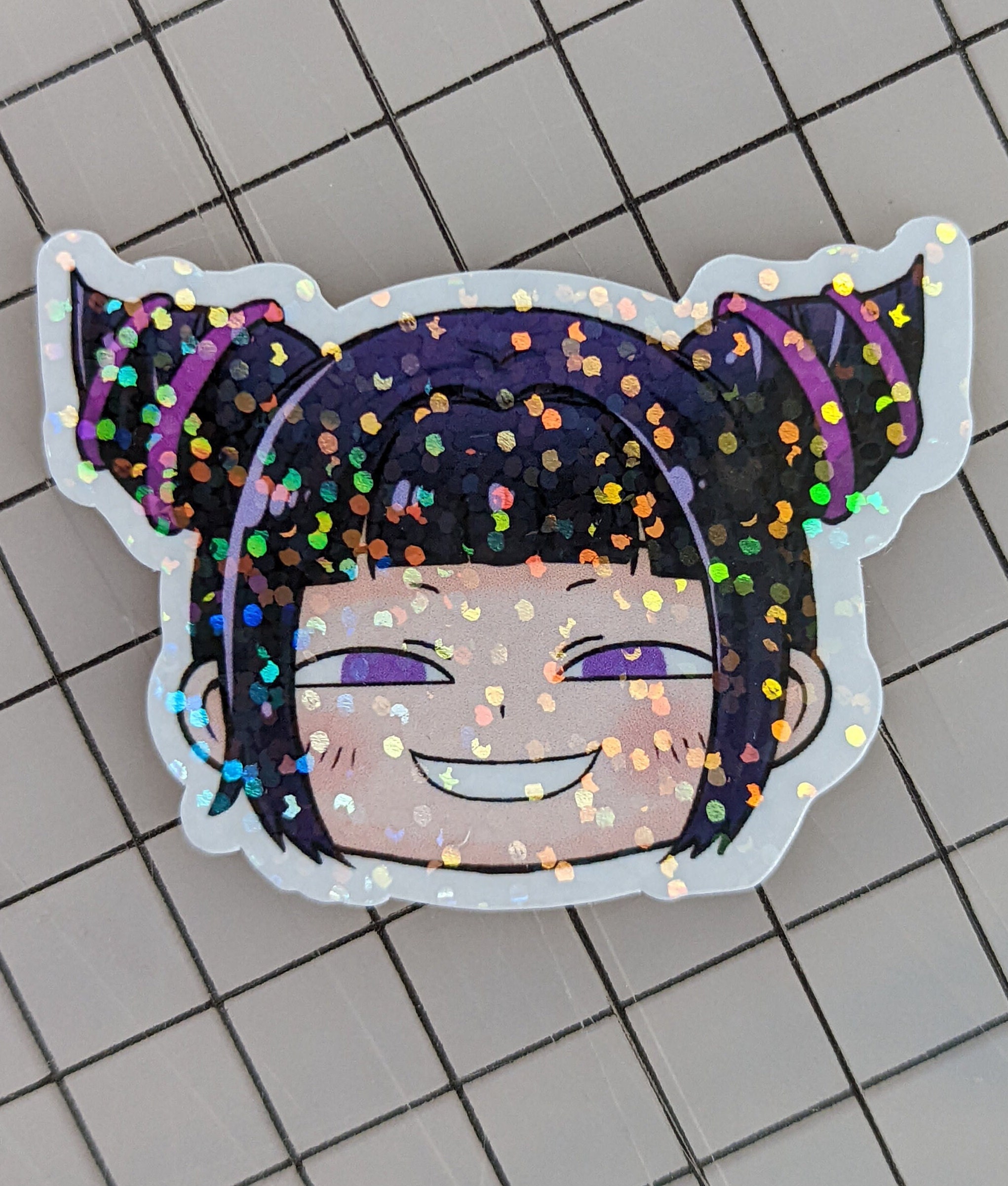 Heh Face/ Smug Face Holographic Vinyl Stickers | Etsy