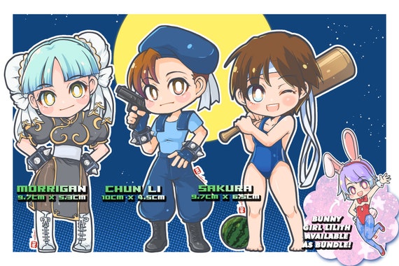 Pocket Fighter Chibi Character Stickers - Etsy