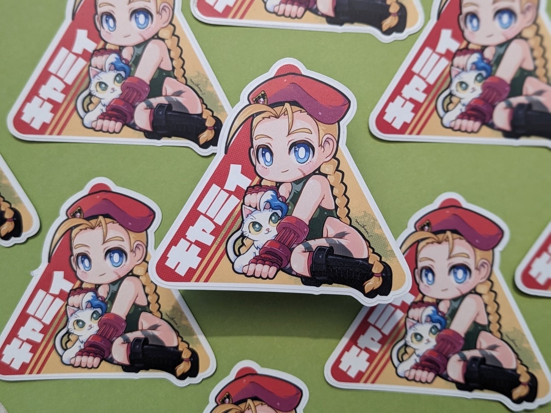 Street Fighter Chibi Cammy Triangle Vinyl Stickers - Etsy