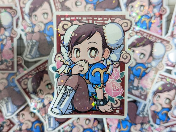 Chibi Chun Li Holographic Stickers - Etsy