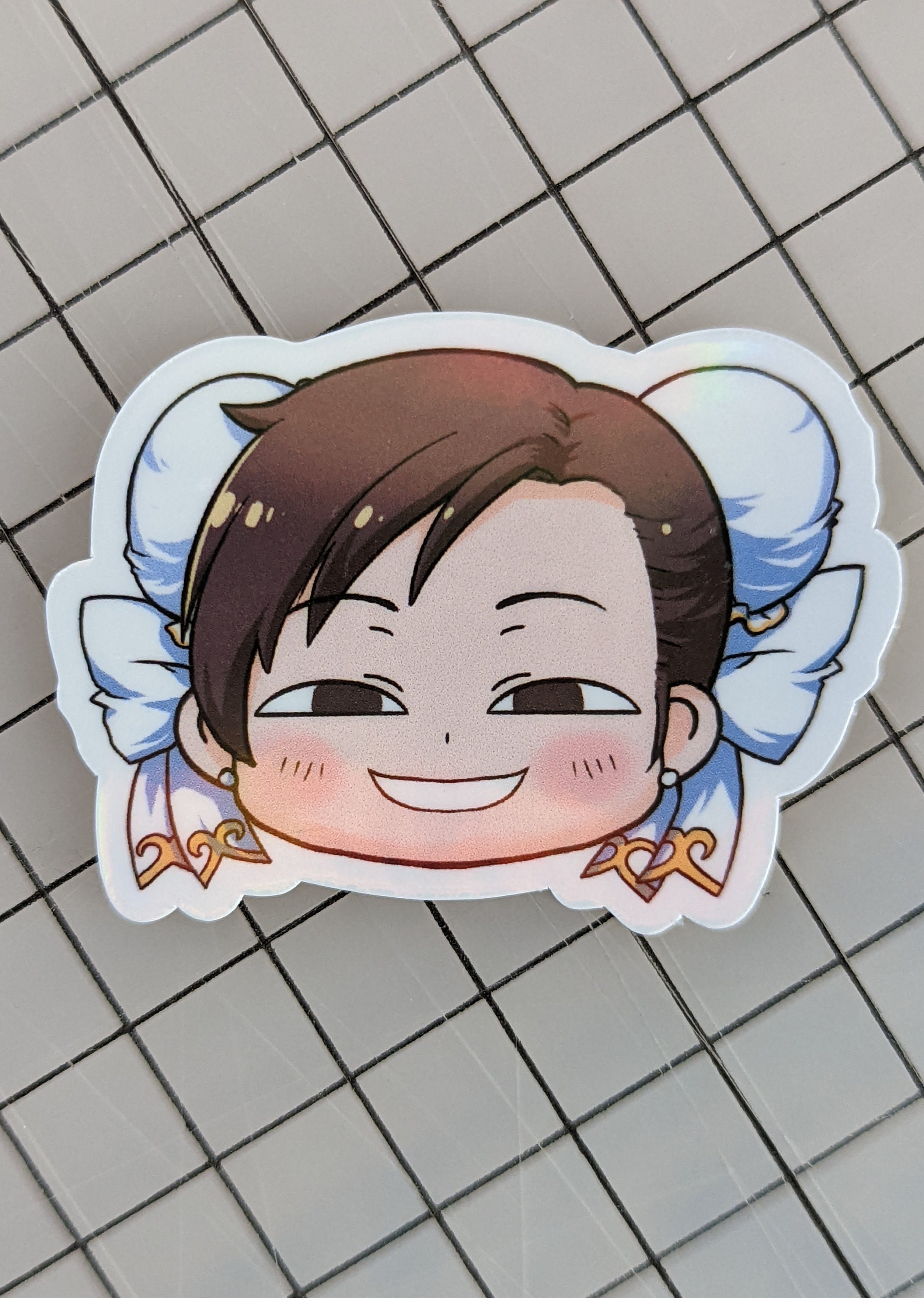 Heh Face/ Smug Face Holographic Vinyl Stickers - Etsy