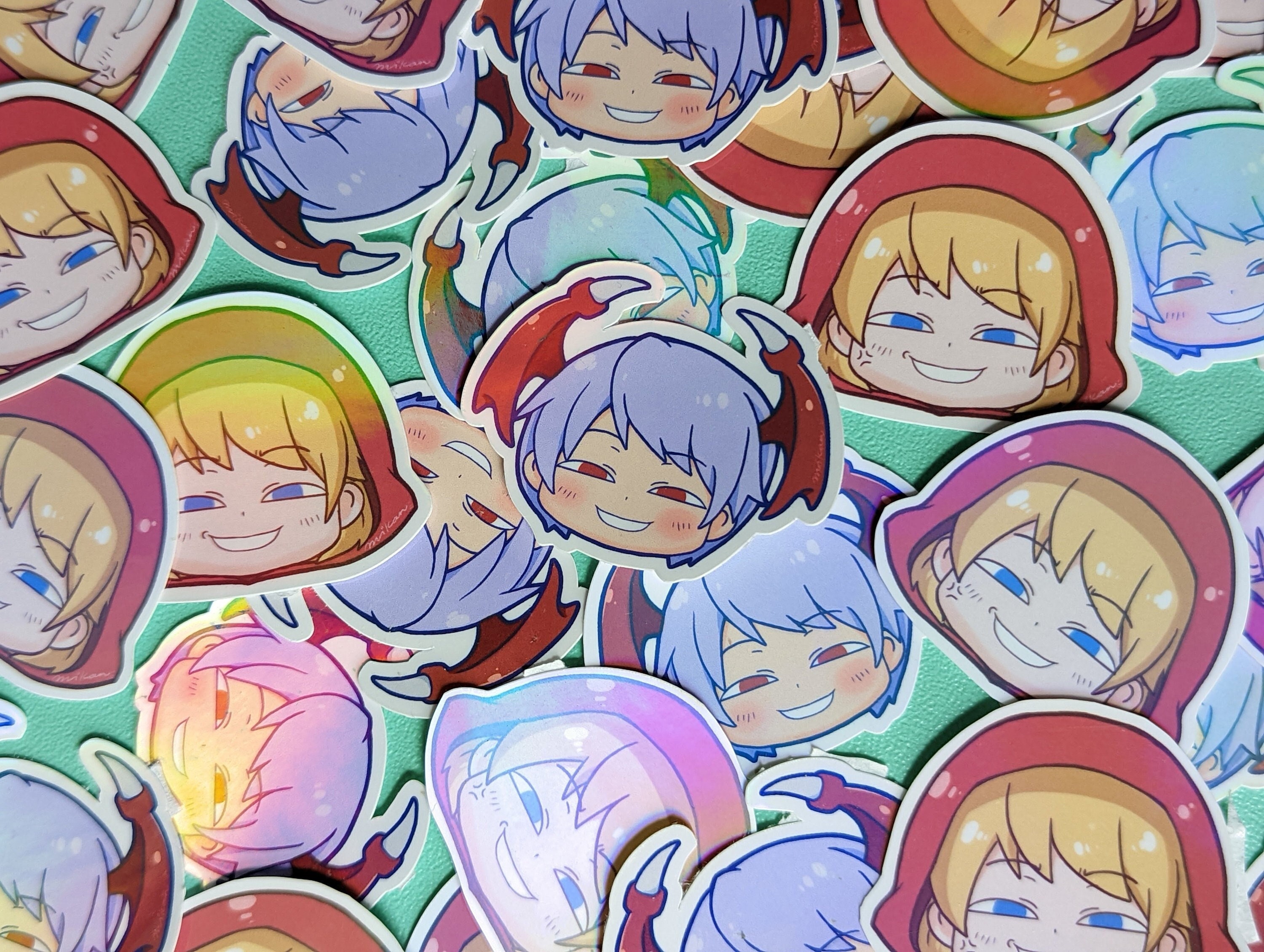 Heh Face/ Smug Face Holographic Vinyl Stickers | Etsy